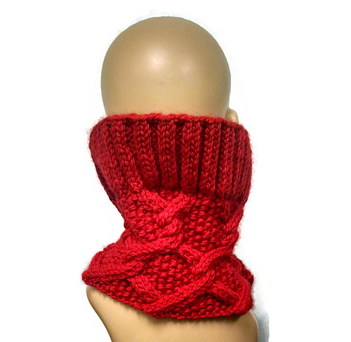 Ravelry: High Collared Hand Knit Cabled Neck Warmer/Scarf with buttons ...