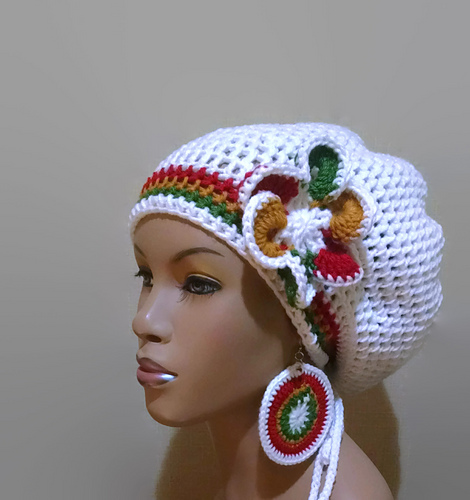 Ravelry: Rasta Colored Circle Crochet Earrings pattern by ScarFanatic1
