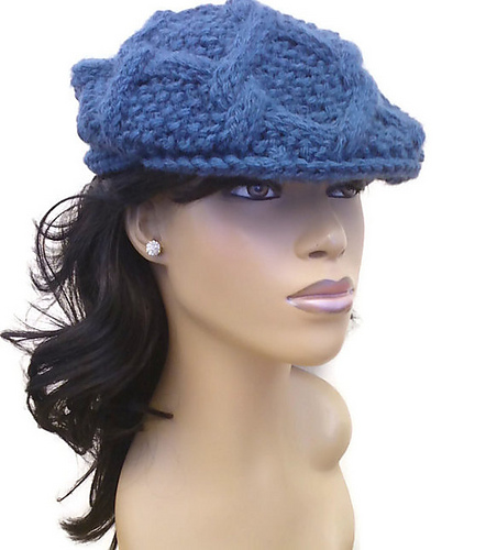 Ravelry: Cabled Unisex Newsboy Hat pattern by ScarFanatic1