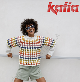 Ravelry: 5921-13 Rainbow Granny Sweater pattern by Fil Katia