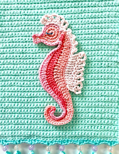 Ravelry: Seahorse Fantasy Appliques Wall Hanging pattern by Linda Maria