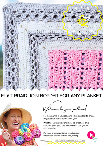 Ravelry: Flat Braid Join Border pattern by Christa Lynn