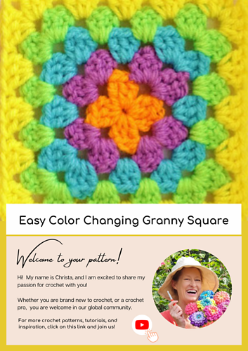 Ravelry: Color Changing Granny Square pattern by Christa Lynn
