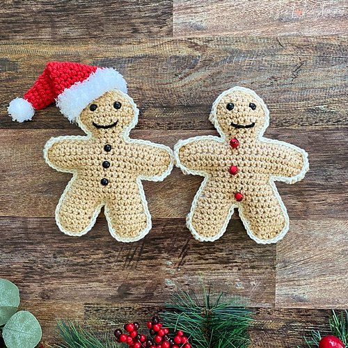 Ravelry: Gingerbread Man Crochet Stuffy Ornament / Garland pattern by ...