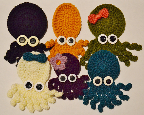 Ravelry: Crochet Octopus Applique pattern by The Sequin Turtle