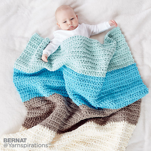 Ravelry: Colorblock Crochet Blanket pattern by Yarnspirations Design Studio