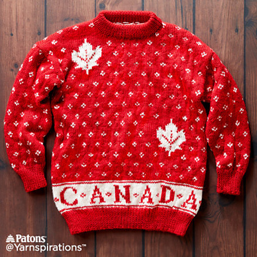 Ravelry: Canada Knit Adult Sweater pattern by Patons
