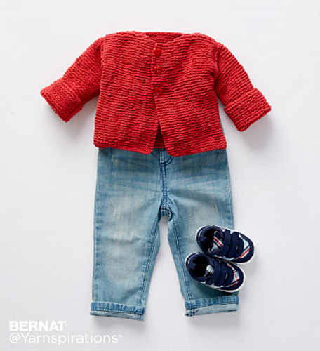 Ravelry: Soft and Simple Knit Baby Cardigan pattern by Yarnspirations ...