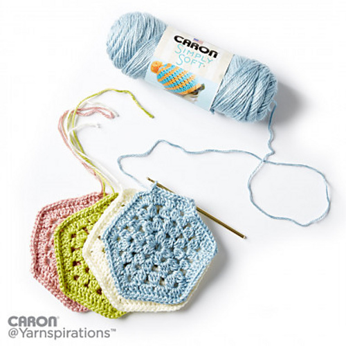 Ravelry: Crochet Hexagon Afghan pattern by Yarnspirations Design Studio