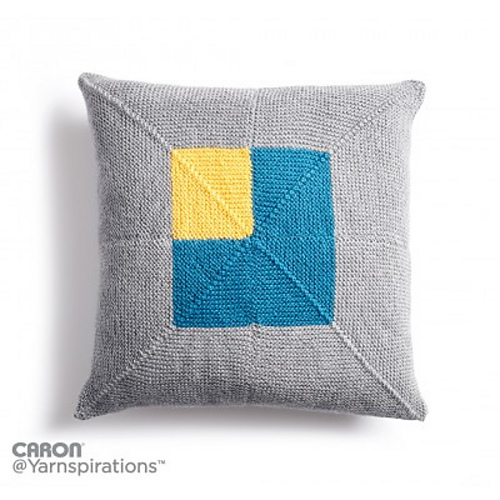 Ravelry: Crazy Corners Knit Pillow pattern by Yarnspirations Design Studio