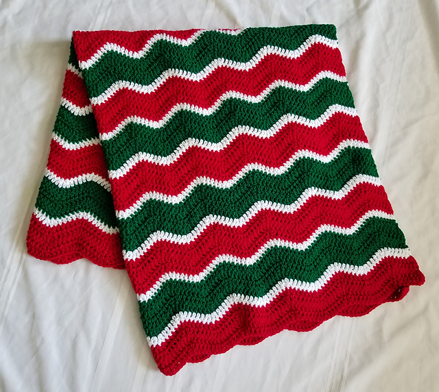 Ravelry: Christmas Ripple Blanket pattern by Shannon VanBridger