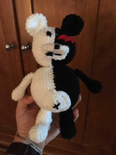 Ravelry: Monokuma Danganronpa pattern by Jennifer Gill