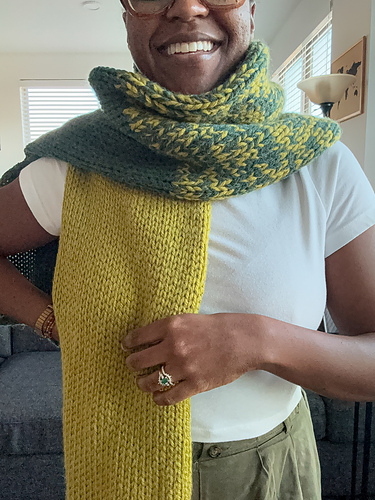 Ravelry: Two-Tone Flow Scarf pattern by She Tried It!