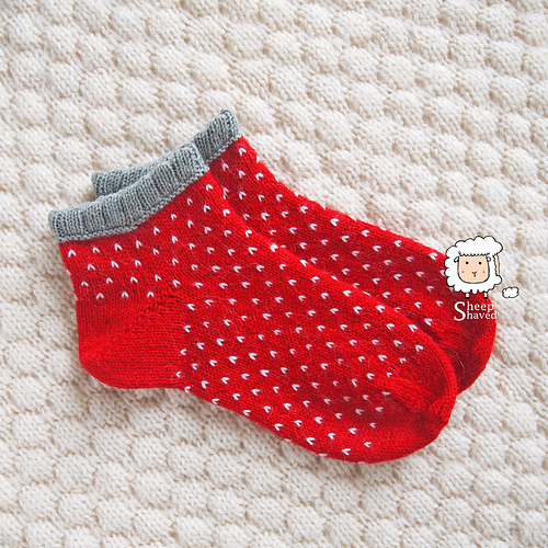 Ravelry: Strawberry Picot Socks pattern by Sheep Shaved