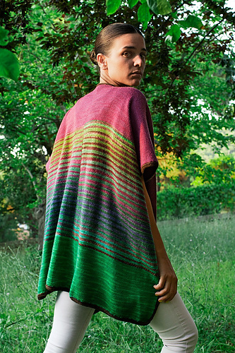 Ravelry: Uneek Tri-Color Ruana pattern by Patricia Jacobson