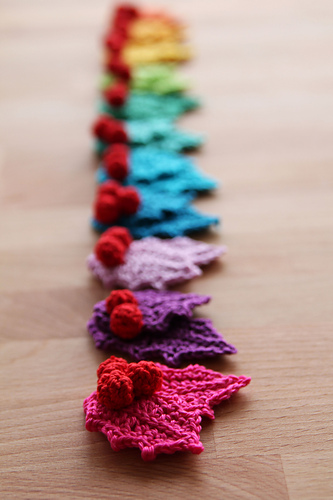 Ravelry: Rainbow Holly Garland pattern by Kirsten Ballering