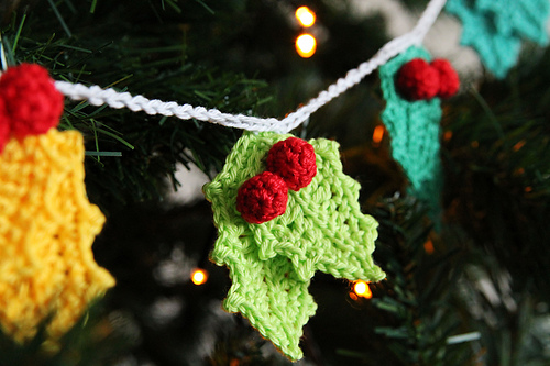 Ravelry: Rainbow Holly Garland pattern by Kirsten Ballering