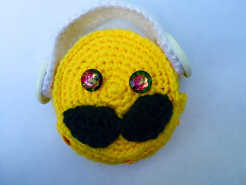 Ravelry: Mustache Earbuds pattern by Sick 'Lil Monkeys