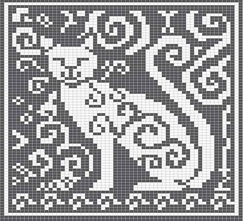 Ravelry: Spirit Cat Knitting Charts pattern by Melanie Nordberg