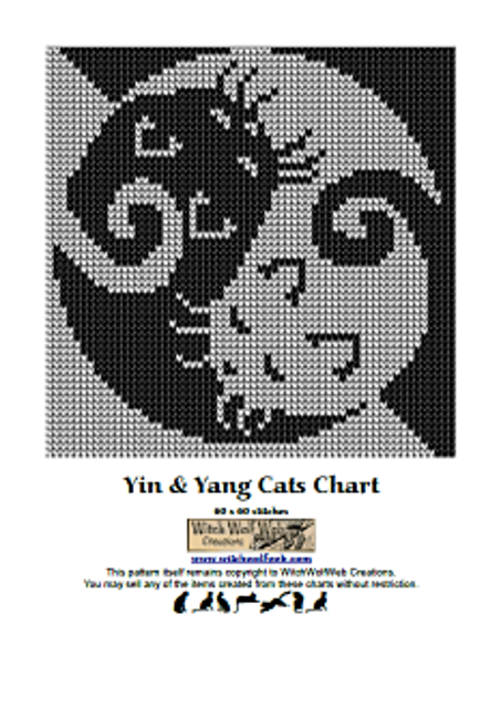 Ravelry: Yin & Yang Cats Chart pattern by Melanie Nordberg