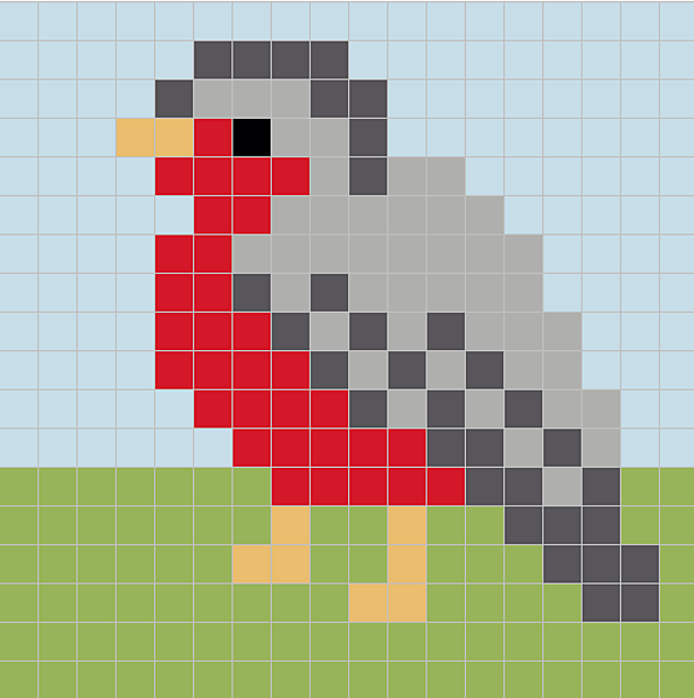 Ravelry: Pocket Pet Chart - Robin pattern by Melanie Nordberg