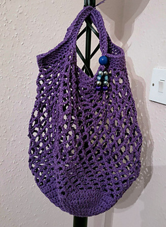 Ravelry: Silvi3's Purple Cotton String Market Bag
