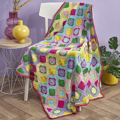 Ravelry: Neon Pastel Throw pattern by Kelly Wilson Moore