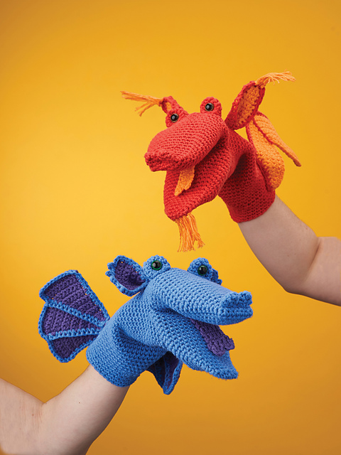 Ravelry: Dragon Glove Puppets pattern by Helen McLean