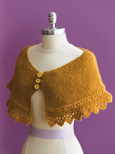 Ravelry: Buttoned Capelet pattern by Lisa Craig