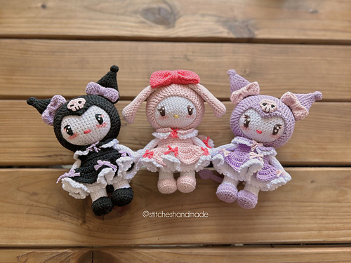 Ravelry: My Melody y Kuromi pattern by Cindy Soto