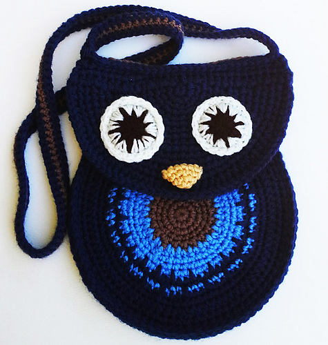 Ravelry: Owl Backpack pattern by Sylvie Sirugue