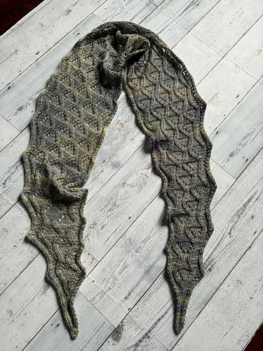 Ravelry: Cresting Diamond Scarf pattern by Tatsiana Matsiuk