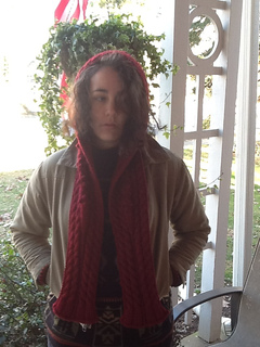 Ravelry: SnookiesOz's Medallions Hooded Scarf
