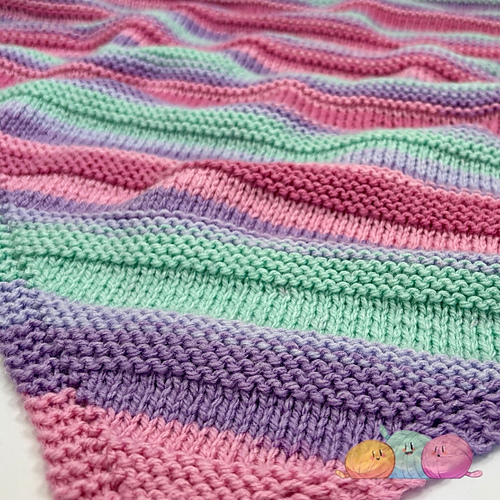 Ravelry: Striped Diagonal Baby Blanket pattern by Snufflebean Yarn