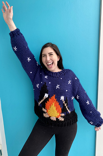 Ravelry: Cozy Campfire Sweater pattern by Hollie Soave