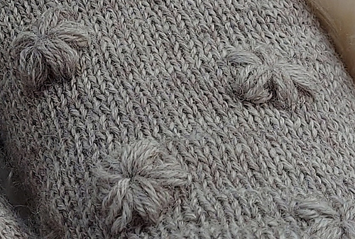 Ravelry: Grey Flower Knit Socks pattern by Bernadett Hegedüs