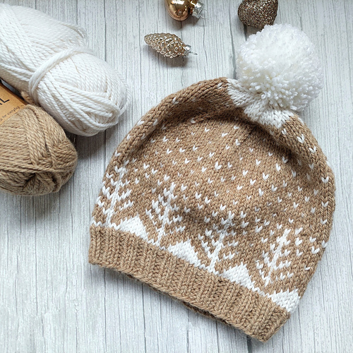 Ravelry: Snowy Trees Hat pattern by Sofia Moussa