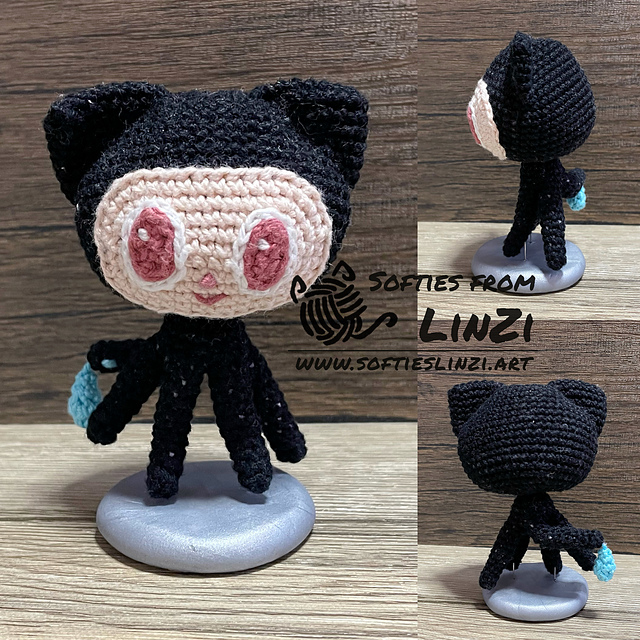 Ravelry: Octocat the Github Mascot pattern by Huizhi Lin