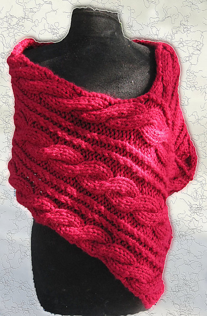 Ravelry: Cabled Wrap pattern by Stacey Lynn