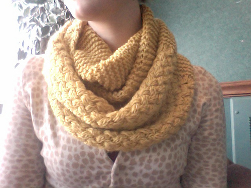 Ravelry: Yellow Brick Cold Cowl pattern by Tracey Galloway