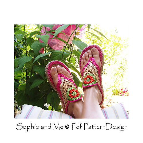 Ravelry: Flower Power Hippie Sandals pattern by Sophie and Me-Ingunn ...