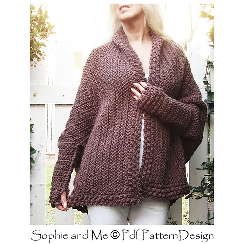 Ravelry: Cuffed Shawl Cardigan pattern by Sophie and Me-Ingunn Santini