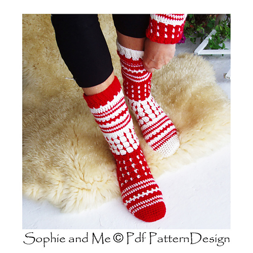 Ravelry: Norwegian style Tall Socks pattern by Sophie and Me-Ingunn Santini