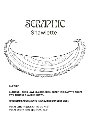 Ravelry: Seraphic_Shawlette pattern by Soraya García