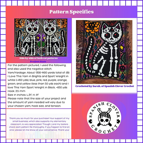 Ravelry: Skeleton Cats, Day of the Dead Series pattern by Spanish ...