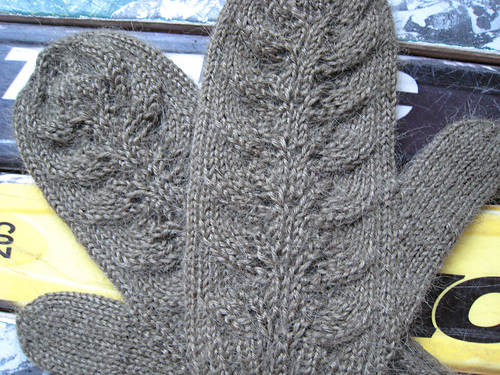 Ravelry: Green Leaf Mittens pattern by Amy Mercer