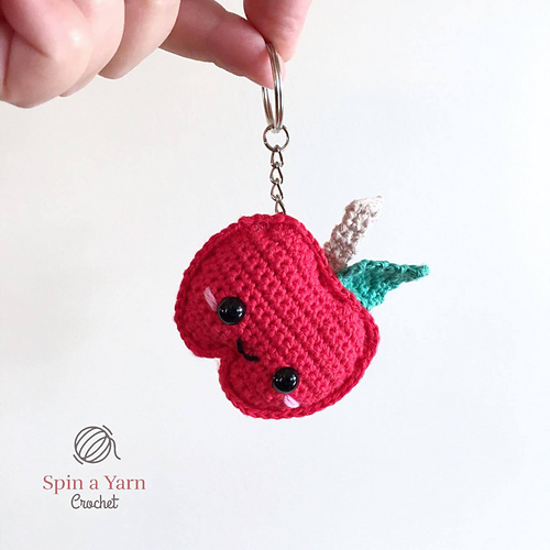 Ravelry: Kawaii Apple Keychain pattern by Spin a Yarn Crochet
