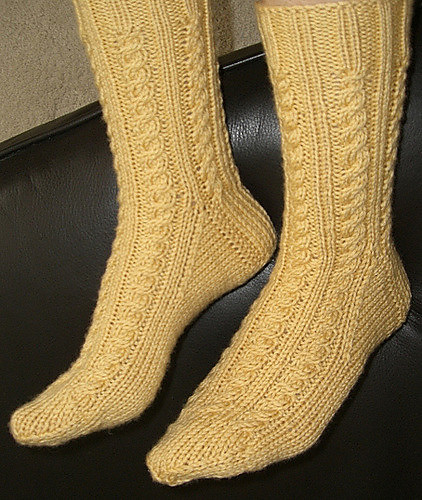 Ravelry: Get-together Cable Socks pattern by Doily Underground
