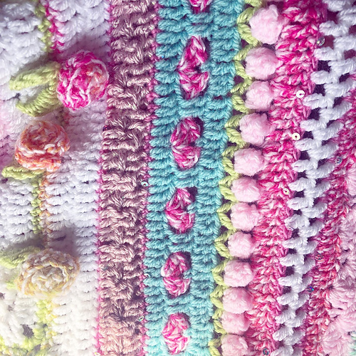 Ravelry: Posie Lacey Baby Blanket pattern by Sapphire Cameron