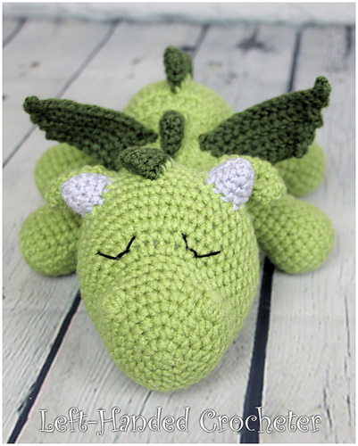 Ravelry: Sleeping Dragon pattern by The Left-Handed Crocheter